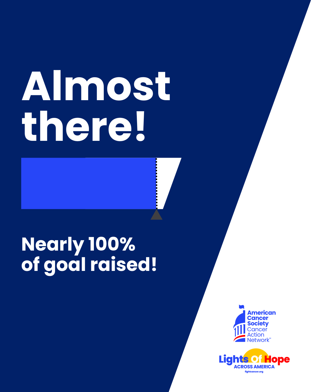 Almost to Goal | American Cancer Society Cancer Action Network